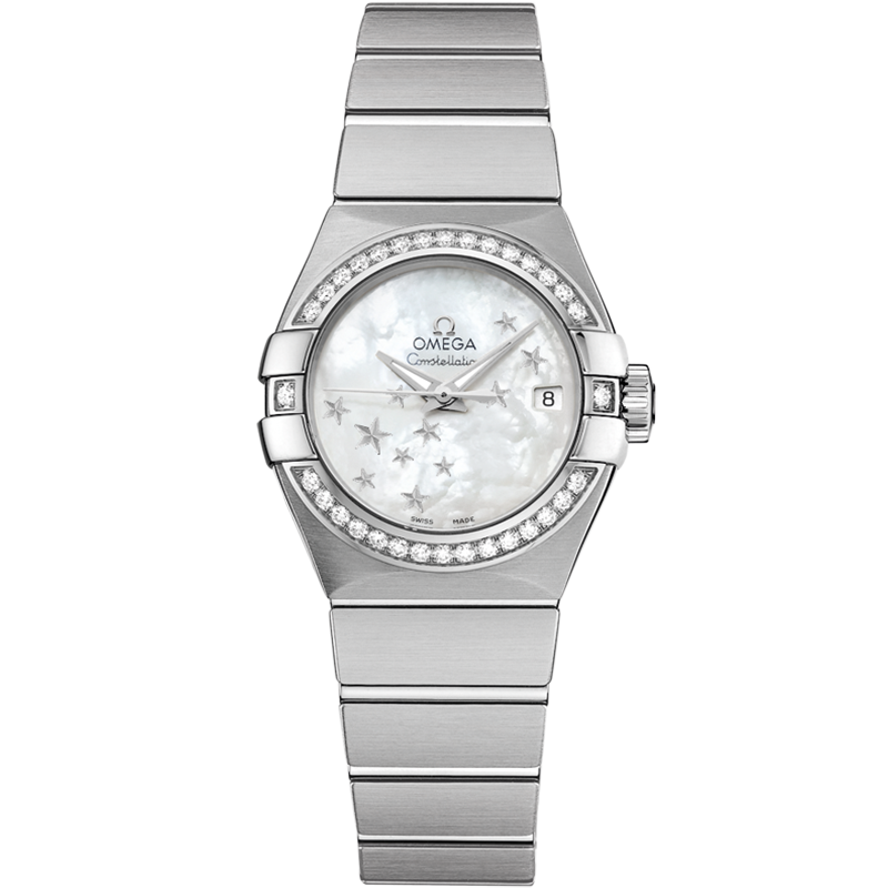 星座系列 27毫米, 精钢表壳 搭配 精钢表链 - 123.15.27.20.05.001 | OMEGA®