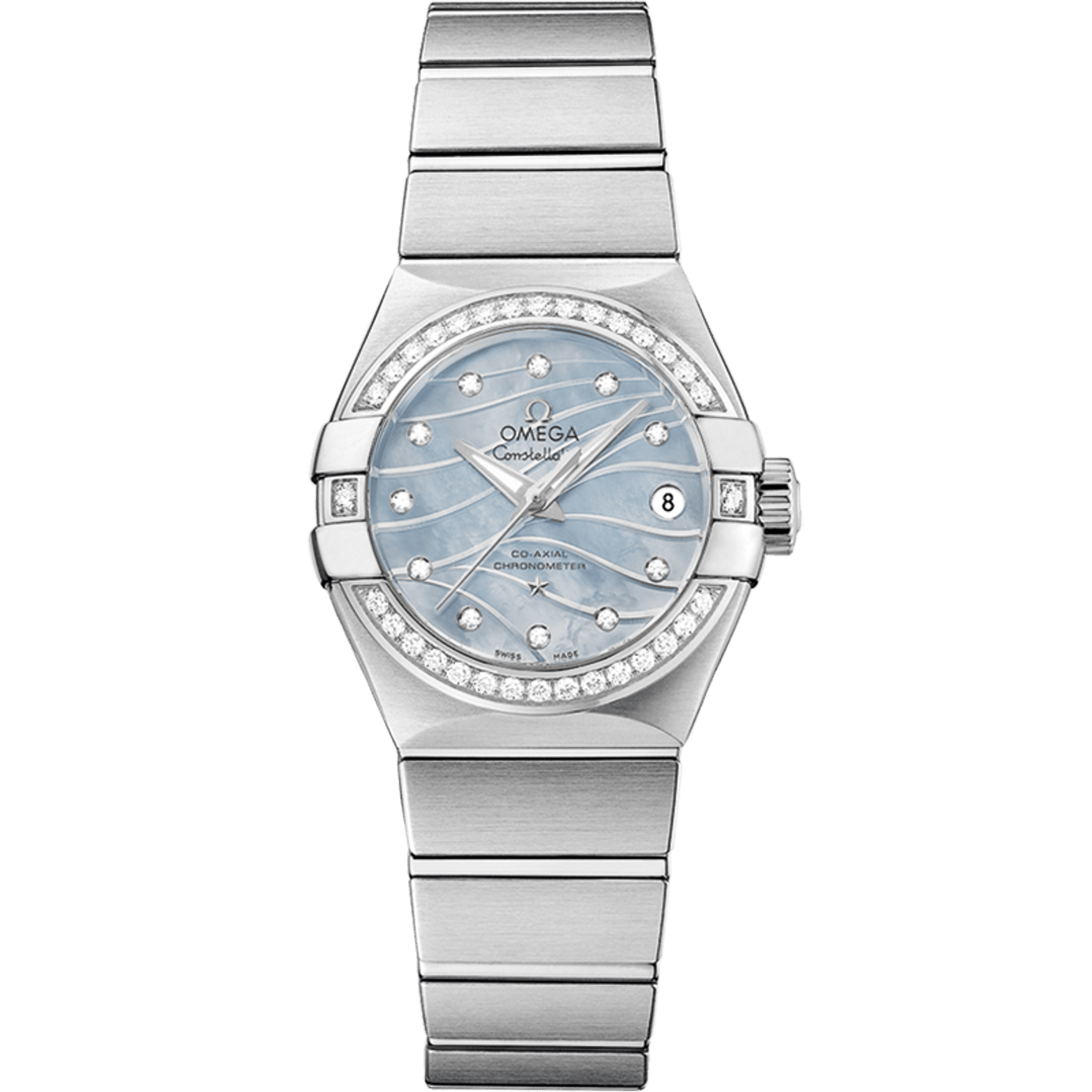 星座系列 27毫米, 精钢表壳 搭配 精钢表链 - 123.15.27.20.57.001 | OMEGA®