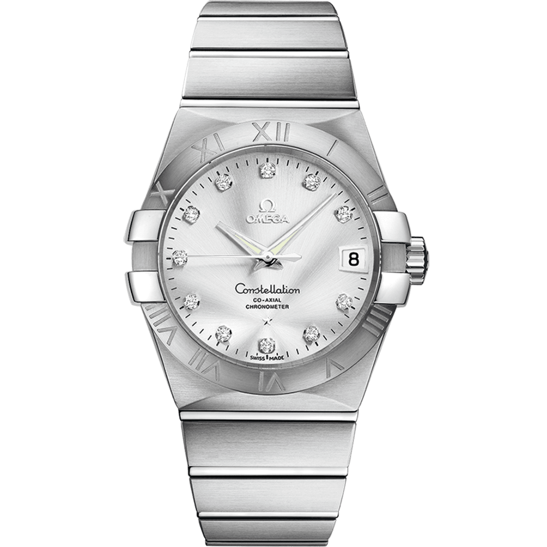 星座系列 38毫米, 精钢表壳 搭配 精钢表链 - 123.10.38.21.52.001 | OMEGA®