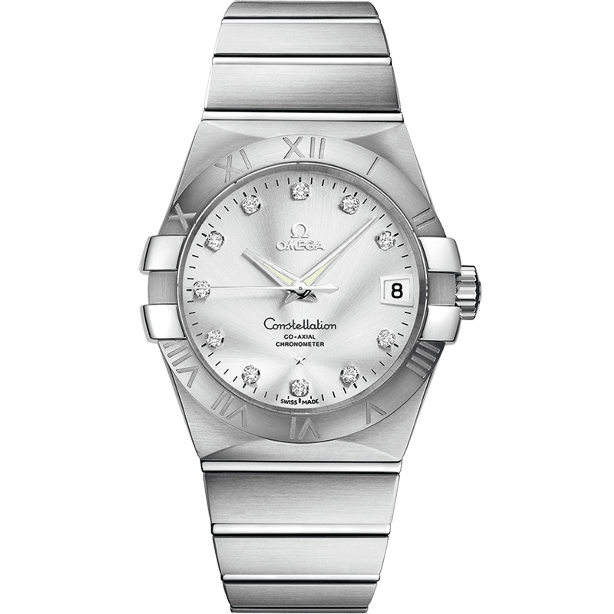 星座系列 38毫米, 精钢表壳 搭配 精钢表链 - 123.10.38.21.52.001 | OMEGA®
