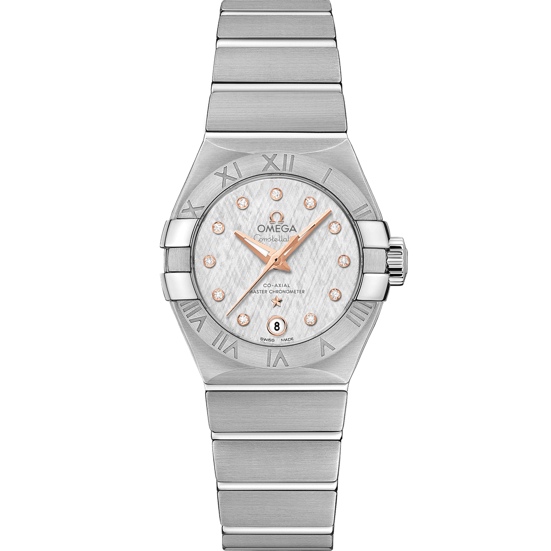 星座系列 27毫米, 精钢表壳 搭配 精钢表链 - 127.10.27.20.52.001 | OMEGA®
