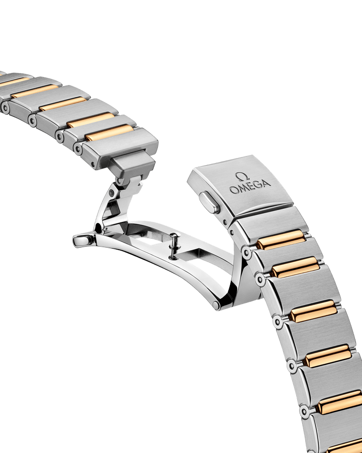 星座系列 29毫米, 精钢-黄色18 k金表壳 搭配 精钢-黄色18 k金表链 - 131.20.29.20.52.002 | OMEGA®