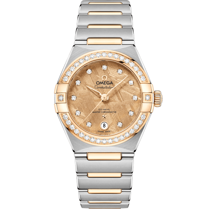 星座系列 29毫米, 精钢-黄色18 k金表壳 搭配 精钢-黄色18 k金表链 - 131.25.29.20.99.002 | OMEGA®