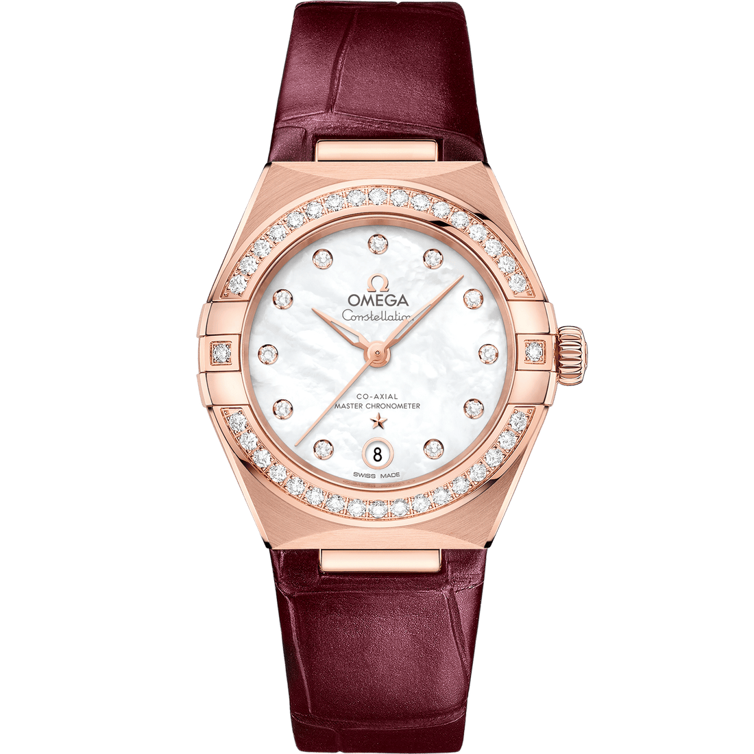 星座系列 29毫米, Sedna™ 18k金表壳 搭配 皮表带 - 131.58.29.20.55.002 | OMEGA®