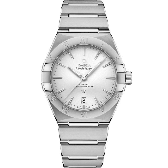 星座系列 39毫米, 精钢表壳 搭配 精钢表链 - 131.10.39.20.02.001 | OMEGA®