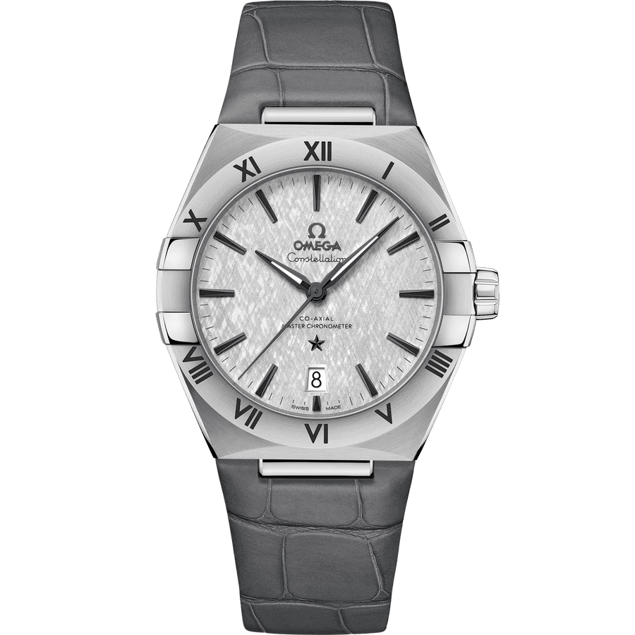 星座系列 39毫米, 精钢表壳 搭配 皮表带 - 131.13.39.20.06.001 | OMEGA®