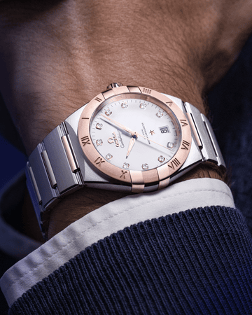 星座系列 39毫米, 精钢-Sedna™ 18k金表壳 搭配 精钢-Sedna™ 18k金表链 - 131.20.39.20.52.001 ...