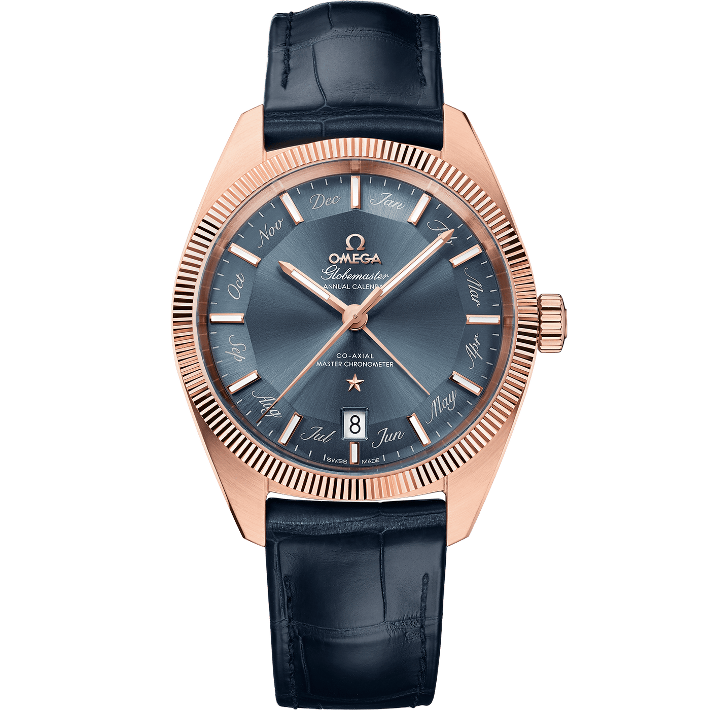 星座系列 尊霸腕表 41毫米, Sedna™ 18k金表壳 搭配 皮表带 - 130.53.41.22.03.001 | OMEGA®