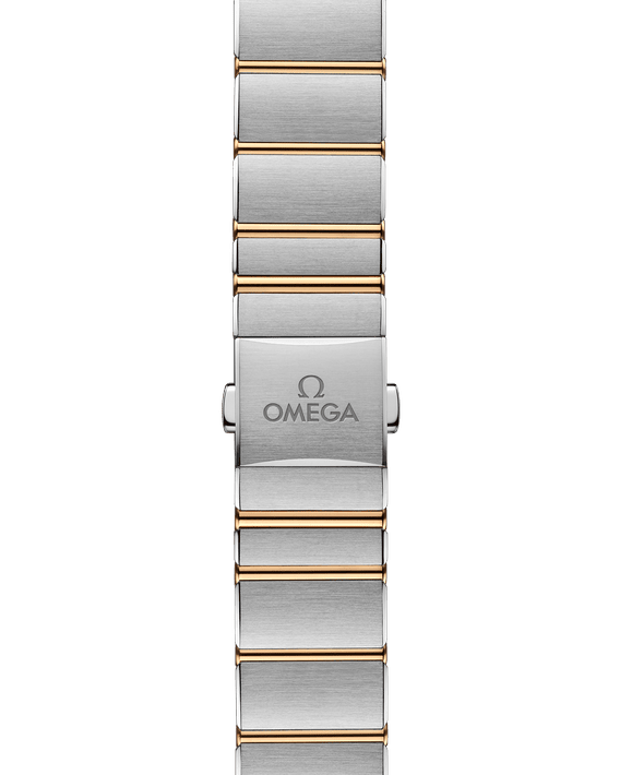 星座系列 28毫米, 精钢-黄色18 k金表壳 搭配 精钢-黄色18 k金表链 - 131.20.28.60.02.002 | OMEGA®