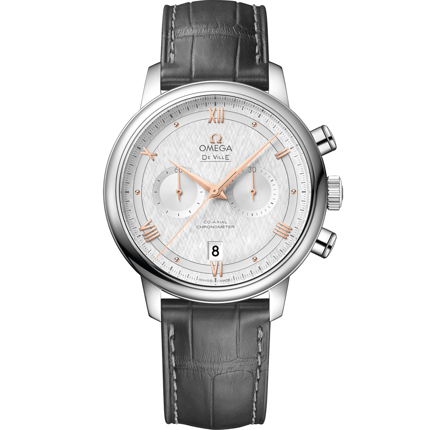 碟飞系列 典雅腕表 41.4毫米, 精钢表壳 搭配 皮表带 - 424.13.41.50.02.001 | OMEGA®