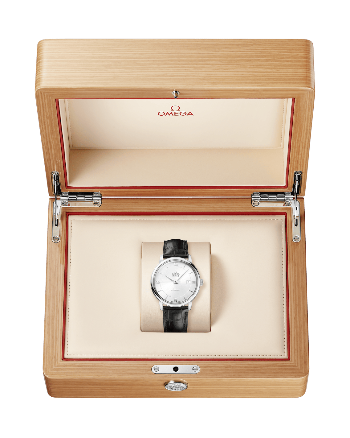 碟飞系列 典雅腕表 39.5毫米, 精钢表壳 搭配 皮表带 - 424.13.40.20.02.001 | OMEGA®