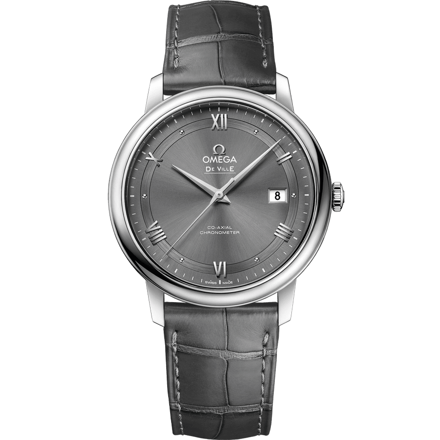 碟飞系列 典雅腕表 39.5毫米, 精钢表壳 搭配 皮表带 - 424.13.40.20.06.001 | OMEGA®