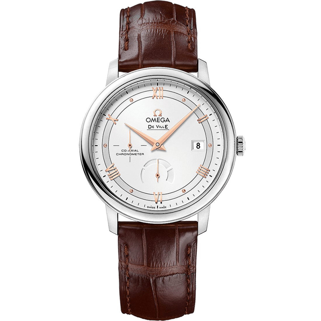 碟飞系列 典雅腕表 39.5毫米, 精钢表壳 搭配 皮表带 - 424.13.40.21.02.002 | OMEGA®