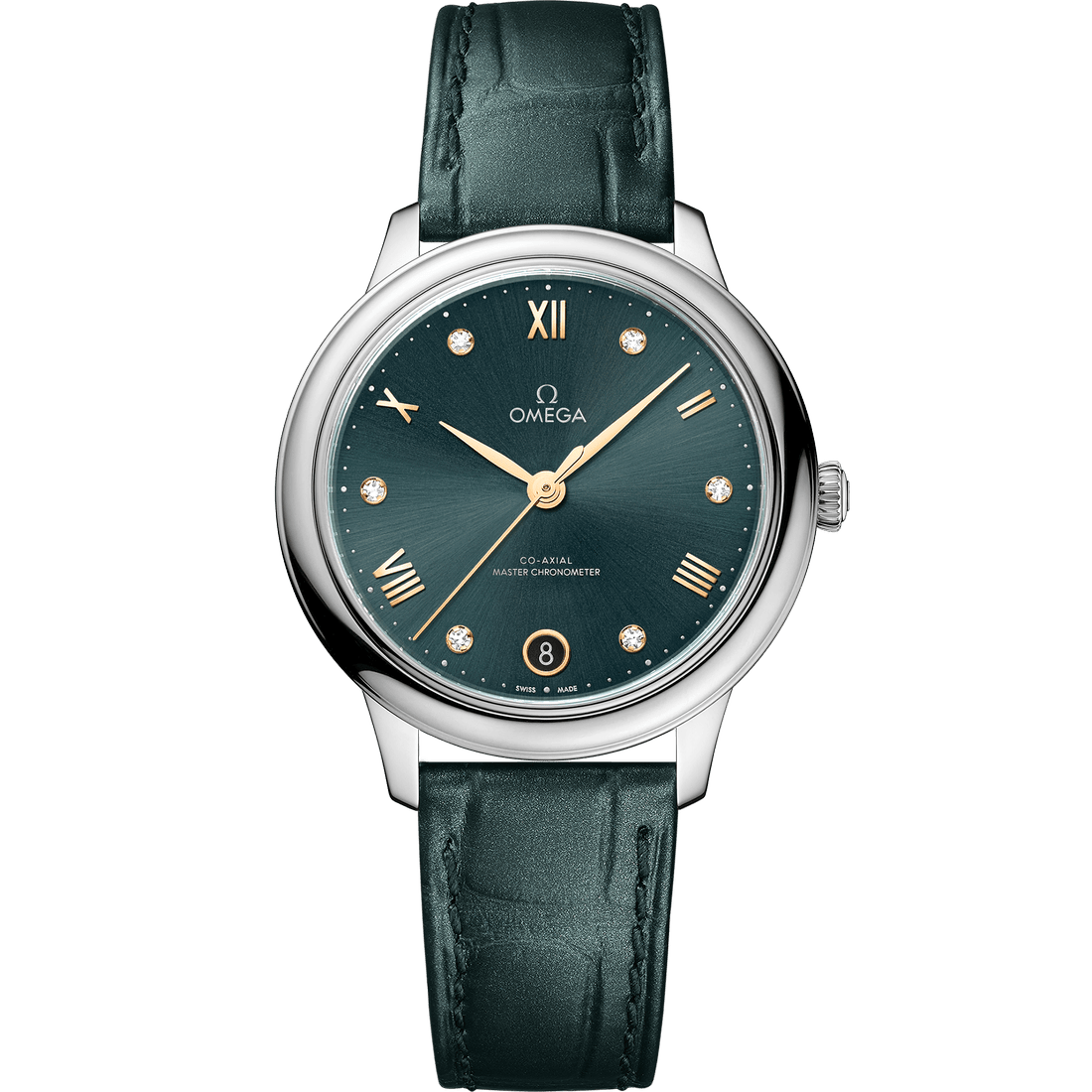 碟飞系列 典雅腕表 34毫米, 精钢表壳 搭配 皮表带 - 434.13.34.20.60.001 | OMEGA®