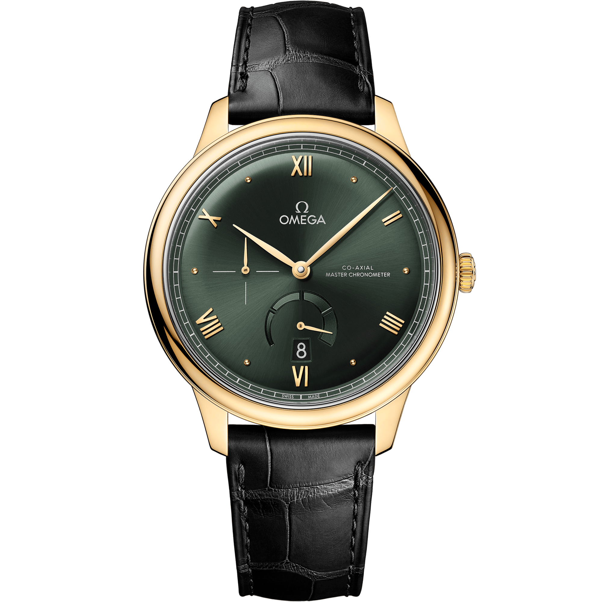 碟飞系列 典雅腕表 41毫米, 黄色18 k金表壳 搭配 皮表带 - 434.53.41.21.10.001 | OMEGA®