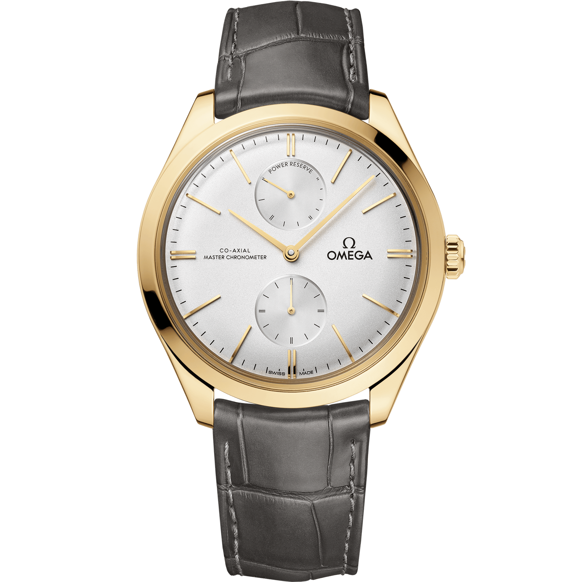 碟飞系列 名典腕表 40毫米, 黄色18 k金表壳 搭配 皮表带 - 435.53.40.22.02.001 | OMEGA®