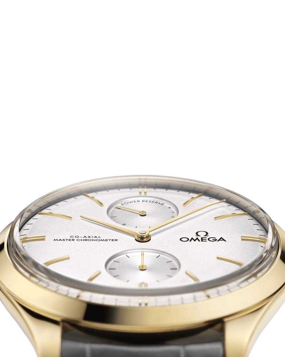 碟飞系列 名典腕表 40毫米, 黄色18 k金表壳 搭配 皮表带 - 435.53.40.22.02.001 | OMEGA®
