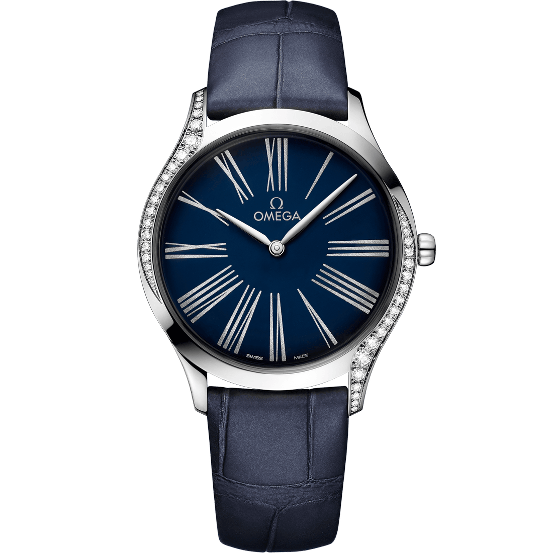碟飞系列 名典腕表 36毫米, 精钢表壳 搭配 皮表带 - 428.18.36.60.03.001 | OMEGA®