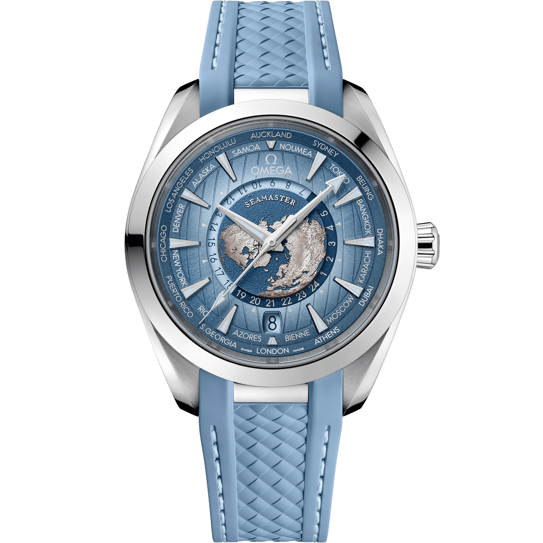 海马系列 AQUA TERRA 150米腕表 43毫米, 精钢表壳 搭配 橡胶表带 - 220.12.43.22.03.002 | OMEGA®