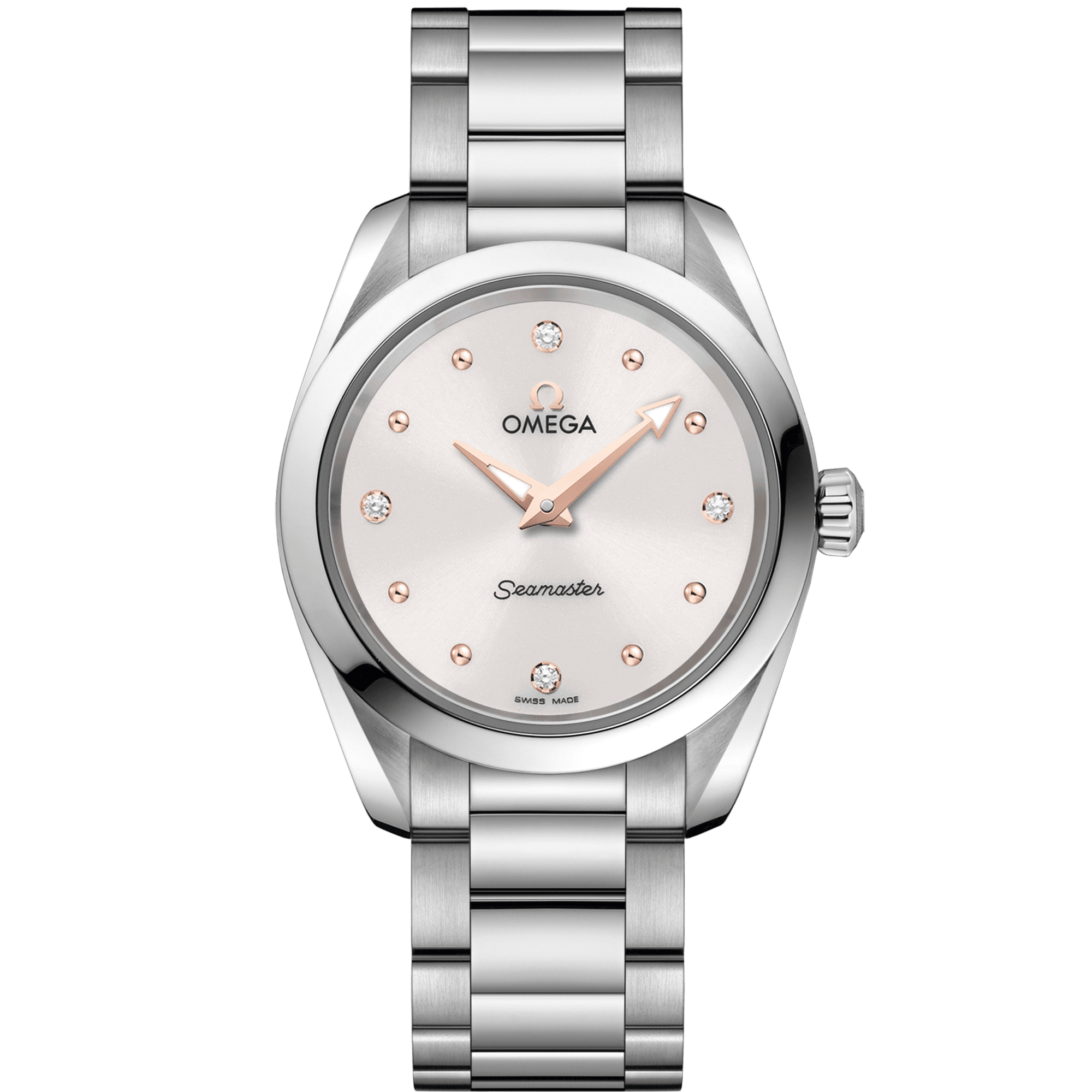 海马系列 AQUA TERRA 150米腕表 28毫米, 精钢表壳 搭配 精钢表链 - 220.10.28.60.54.001 | OMEGA®