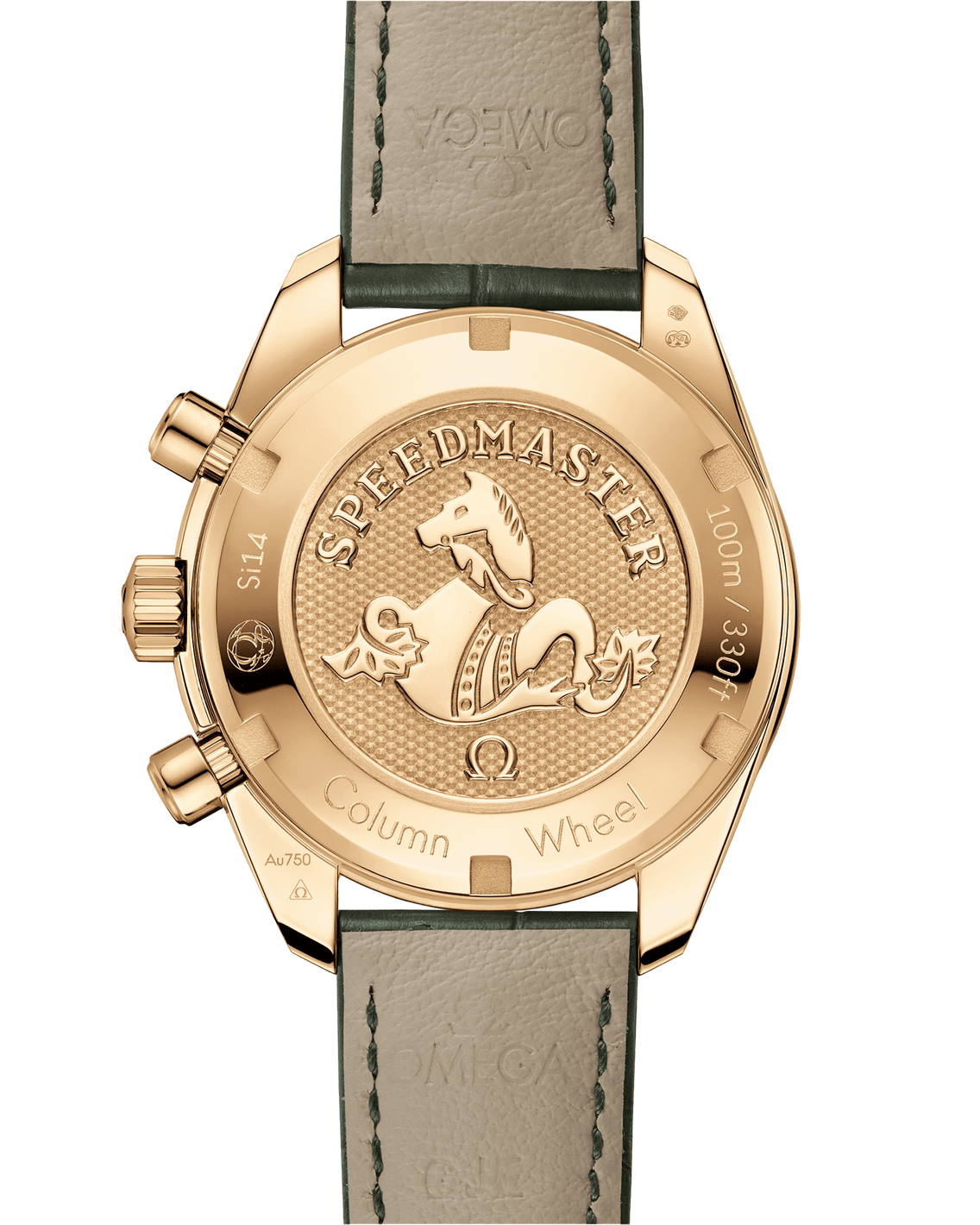 超霸系列 超霸38毫米腕表 38毫米, 黄色18 k金表壳 搭配 皮表带 - 324.63.38.50.02.004 | OMEGA®