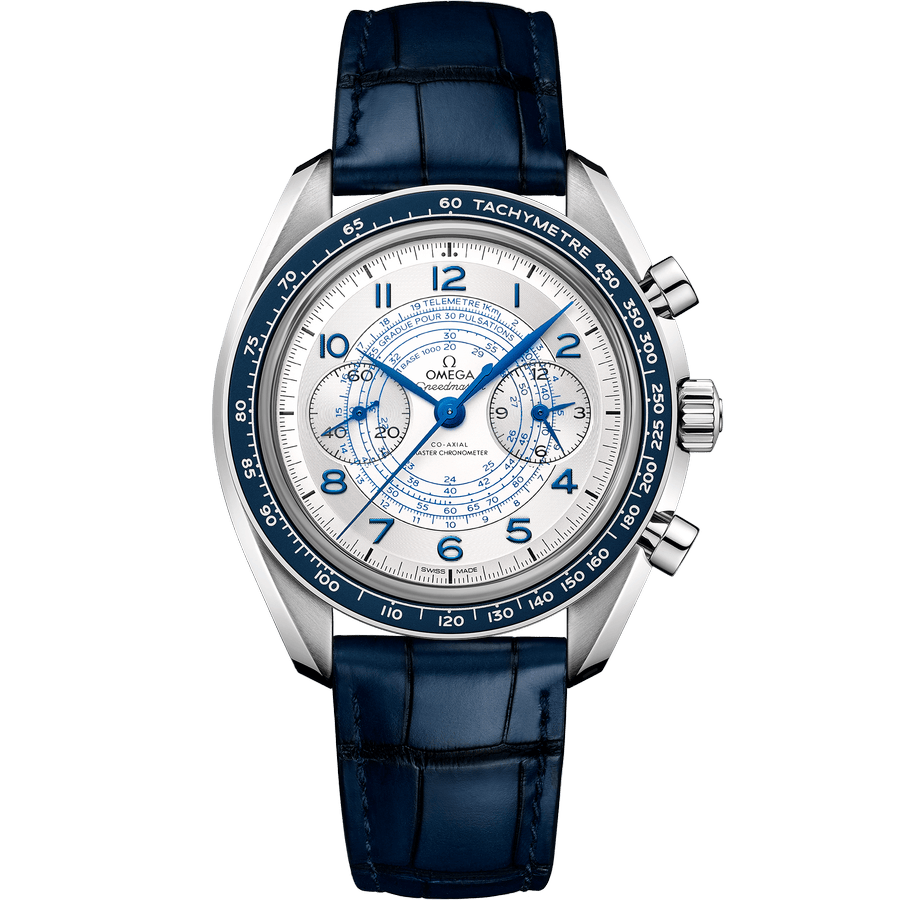 超霸系列 Chronoscope腕表 43毫米, 精钢表壳 搭配 皮表带 - 329.33.43.51.02.001 | OMEGA®