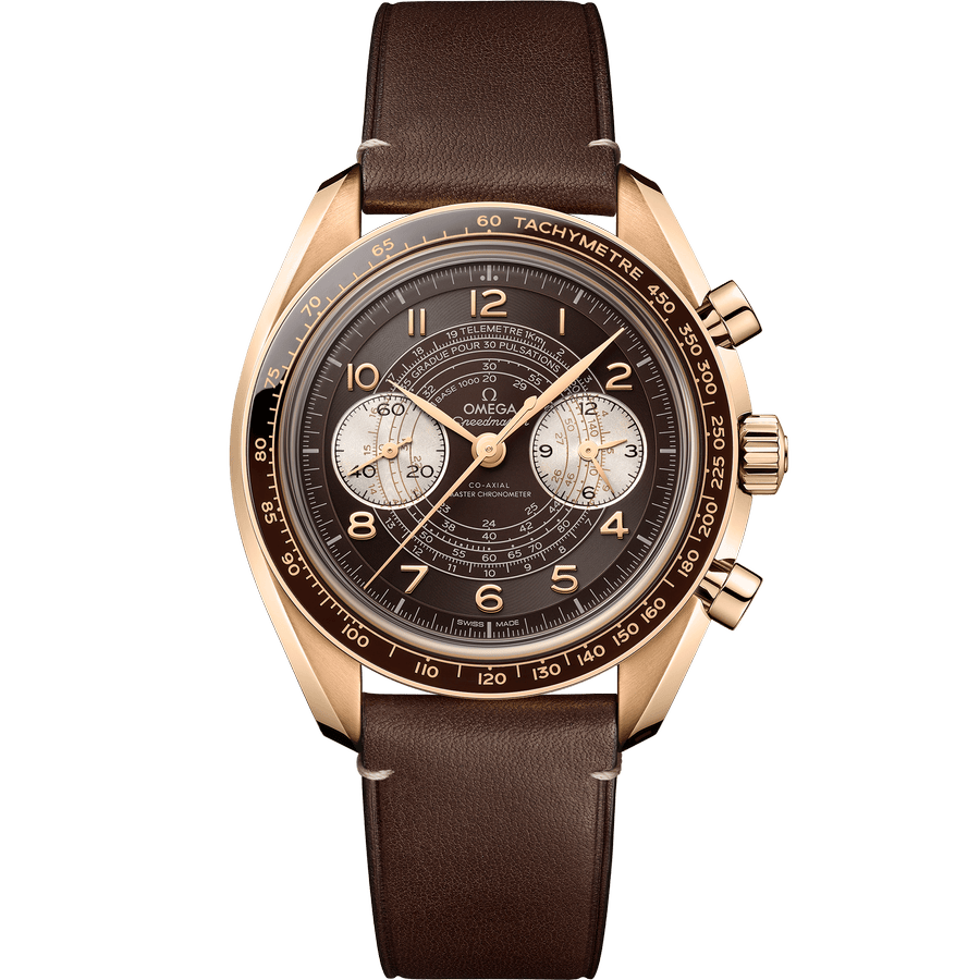 超霸系列 Chronoscope腕表 43毫米, 青铜金 搭配 皮表带 - 329.92.43.51.10.001 | OMEGA®